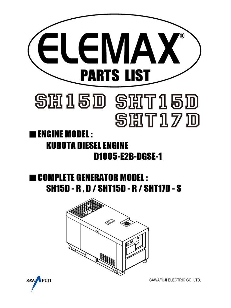 PL#1 (ELEMAX) (MC) SH15D・SHT15D・SHT17D 14.06.06 | PDF | Vehicle Parts | Mechanical Engineering