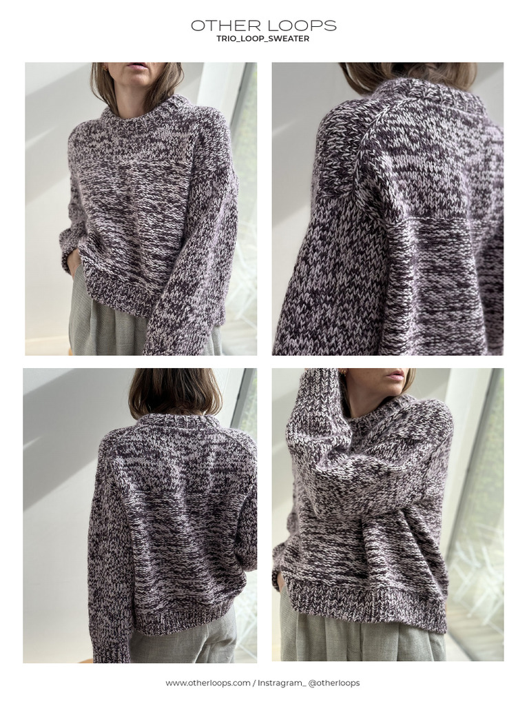 Trio Loop Sweater-English | PDF | Knitting | Basic Knitted Fabrics