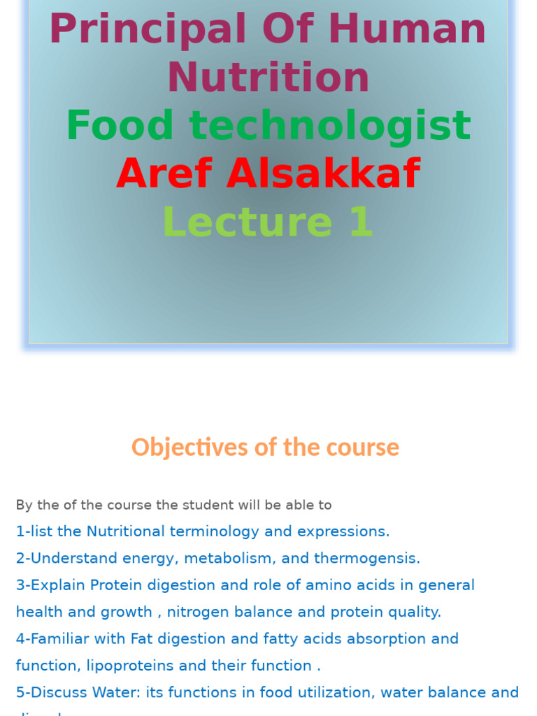 Introduction to Human Nutrition | PDF | Nutrients | Dietitian