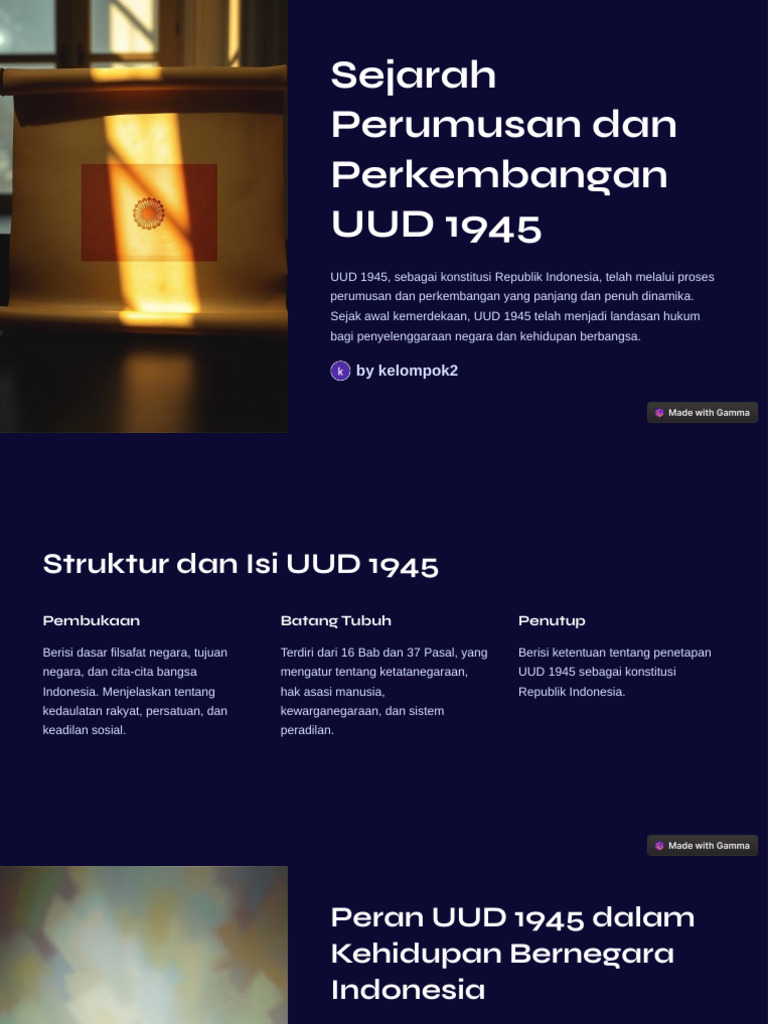 Sejarah dan Perkembangan UUD 1945 | PDF