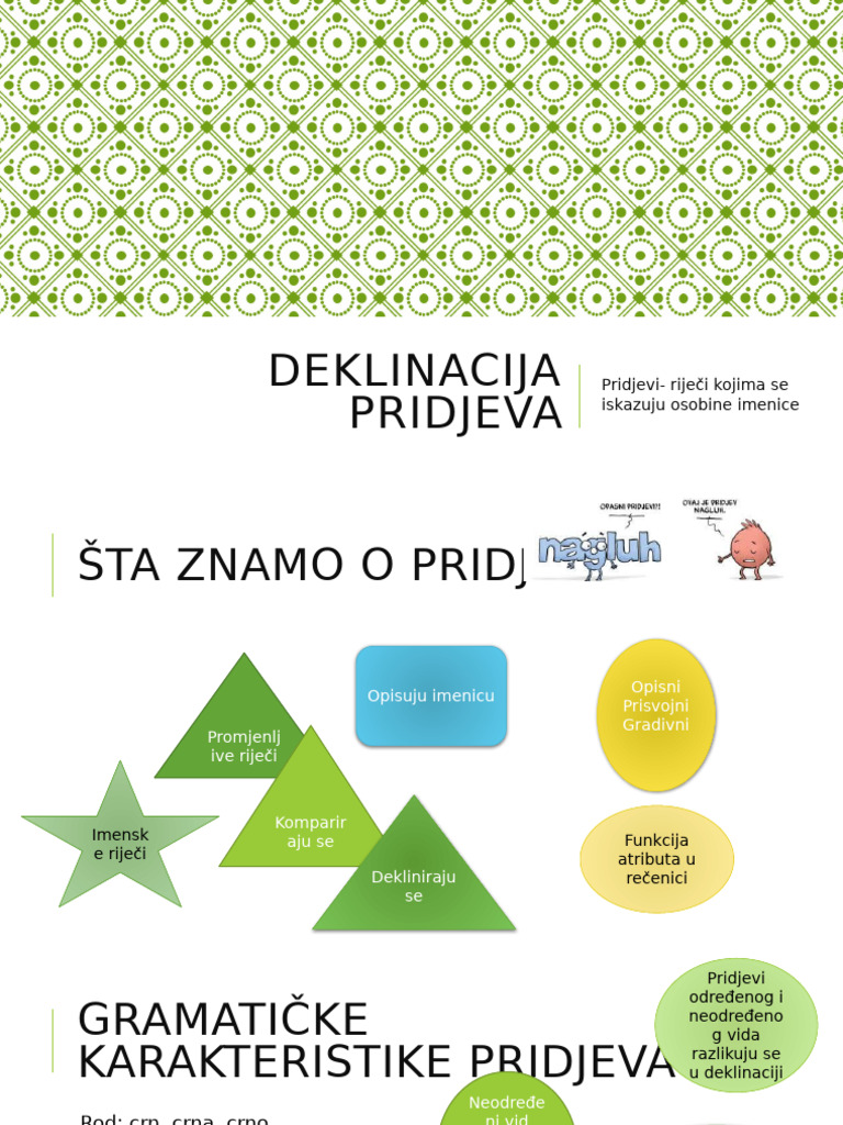 Deklinacija Pridjeva | PDF