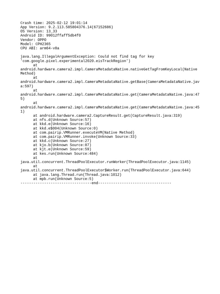 Developer Crash Log Analysis | PDF