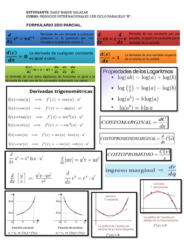 Formulario de Matematicas | PDF