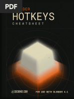 Blender Keyboard Shortcuts Cheat Sheet | PDF