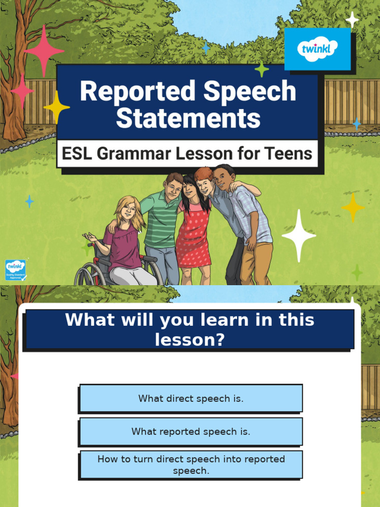 t 1726644919 Reported Speech Esl Lesson Teens b1 Ver 5 1 | PDF ...