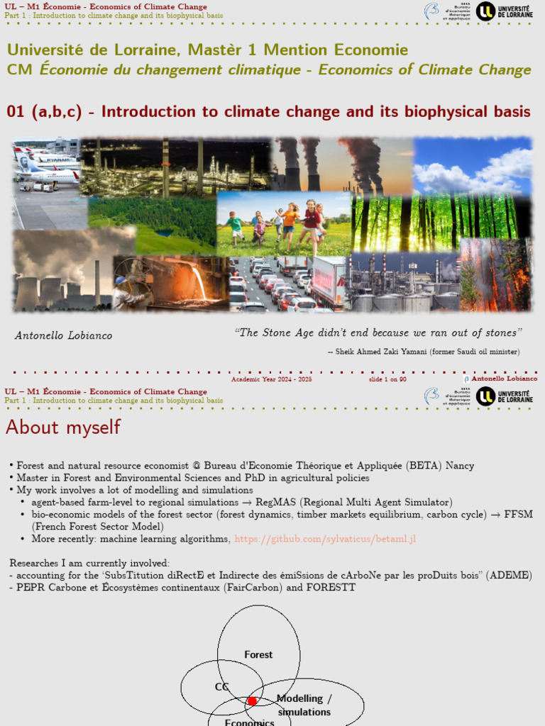 01 - Climate Change Economics - Introduction To Climate Change and Its ...