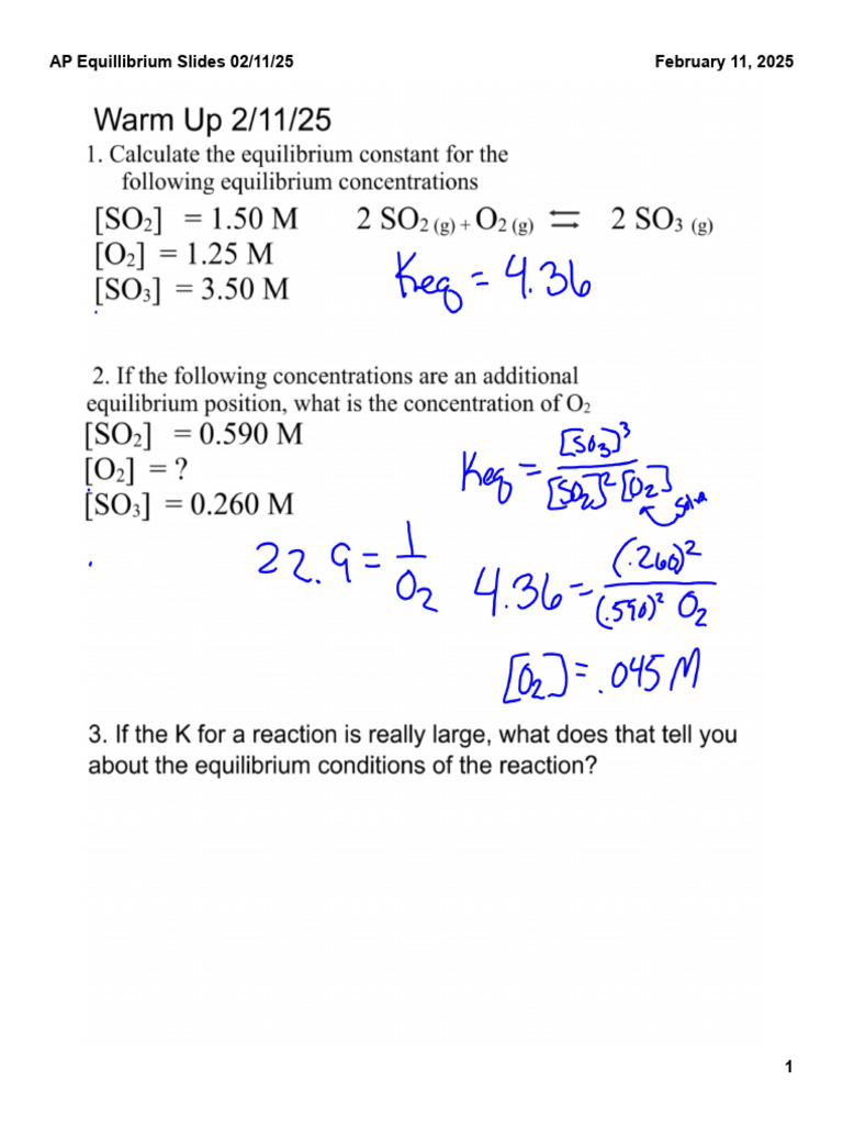 AP Equilibrium Presentation Slides | PDF