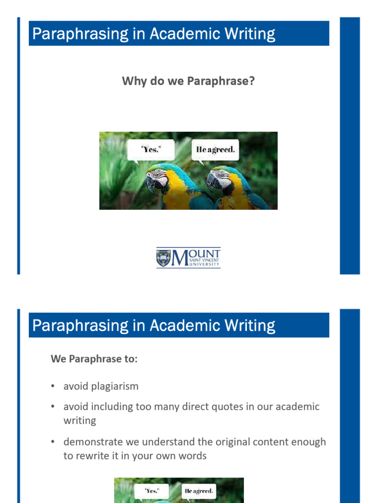 Paraphrasing and Summarizing 3 26 2 24 | PDF | Verb | Adjective