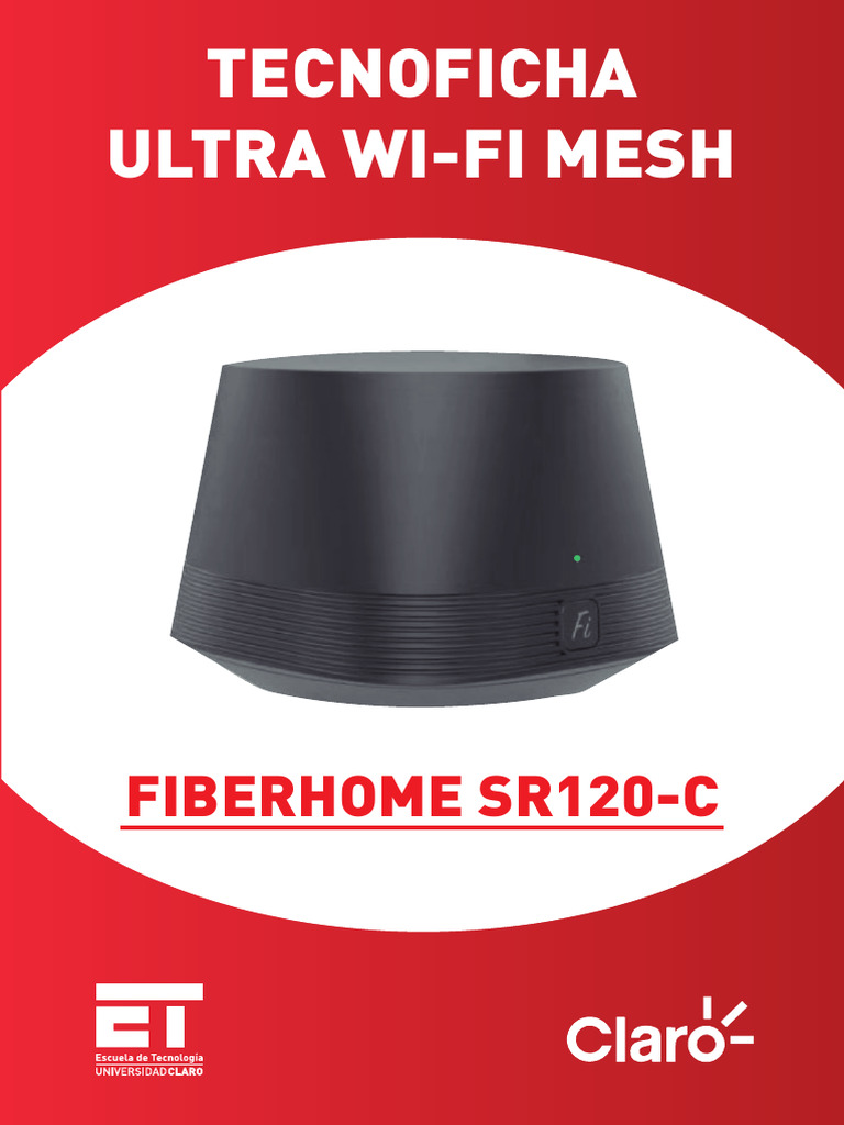 Tecnoficha Mesh Fiberhome SR120-C | PDF | Wifi | Diodo emisor de luz