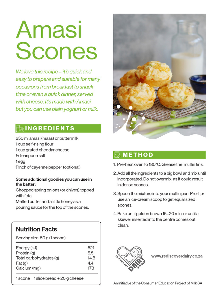 Recipe Cards Amasi Scones | PDF