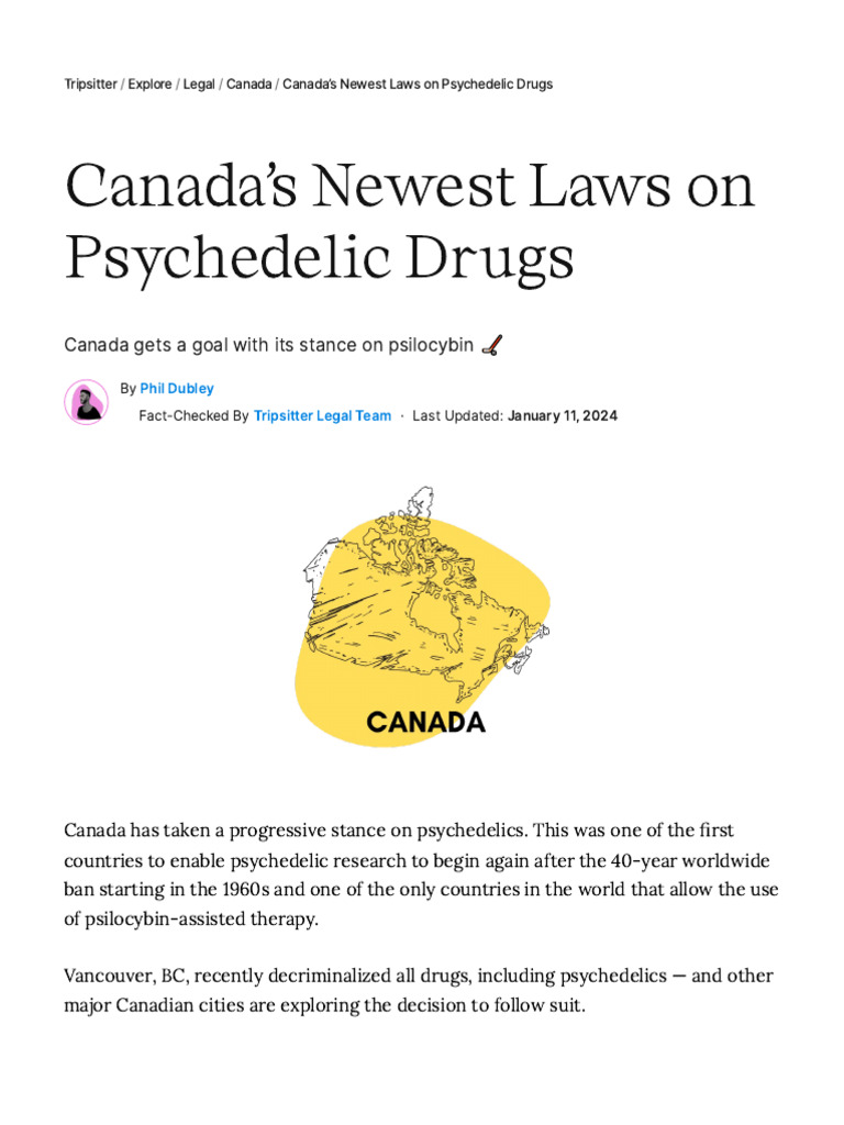 Canada's Newest Laws On Psychedelic Drugs - Tripsitter | PDF ...