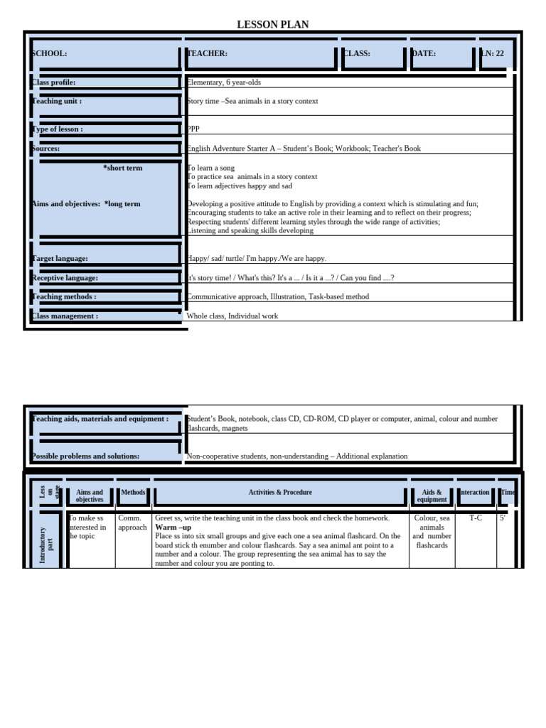 EA STARTER A Lesson 22 Story Time | PDF | Human Communication | Learning