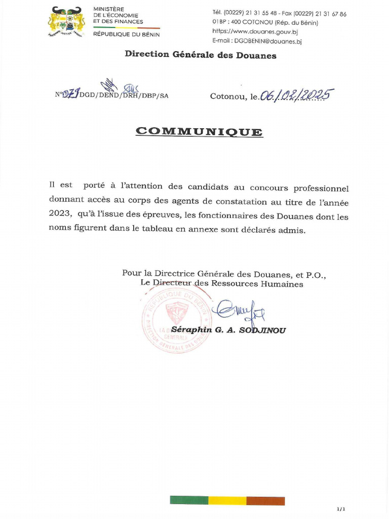 Concours Douane Constatation 2023 | PDF