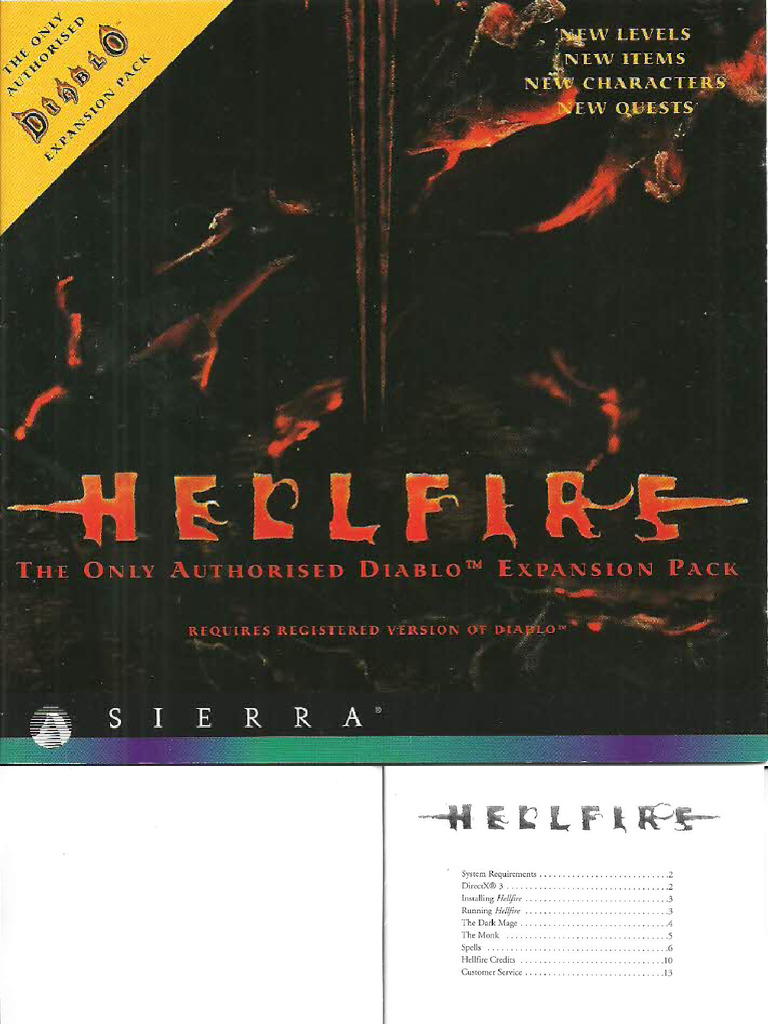 Diablo I Hellfire - Manual | PDF