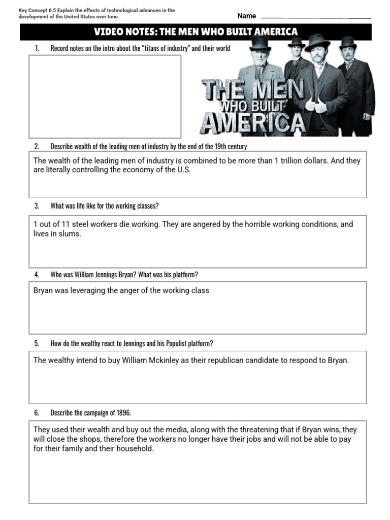 Ye Yint Hmine - Men Who Built America Video | PDF