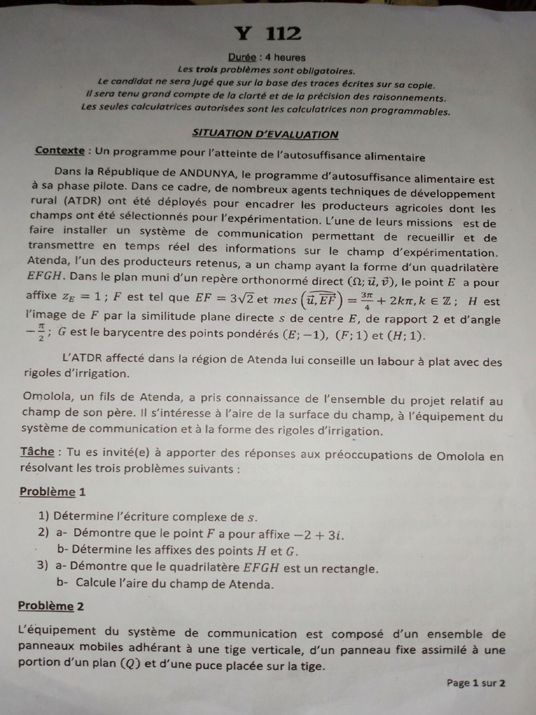 BAC D 2023 - Maths | PDF