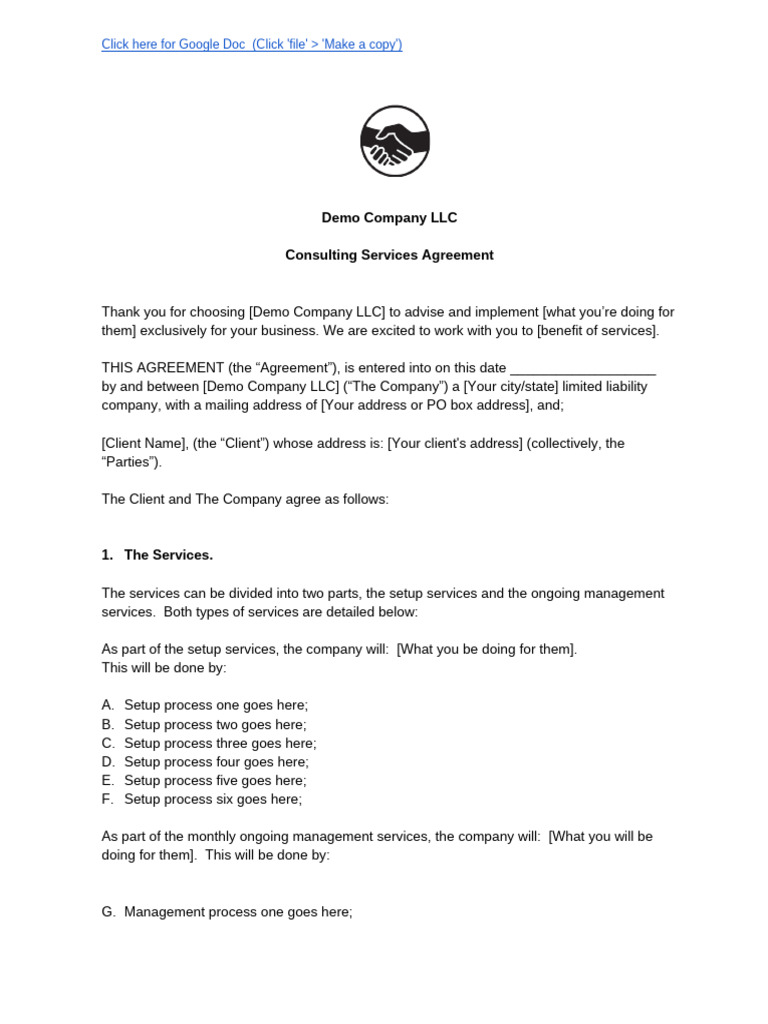 Consulting Services Agreement Template | PDF | Trade Secret | Credit Card