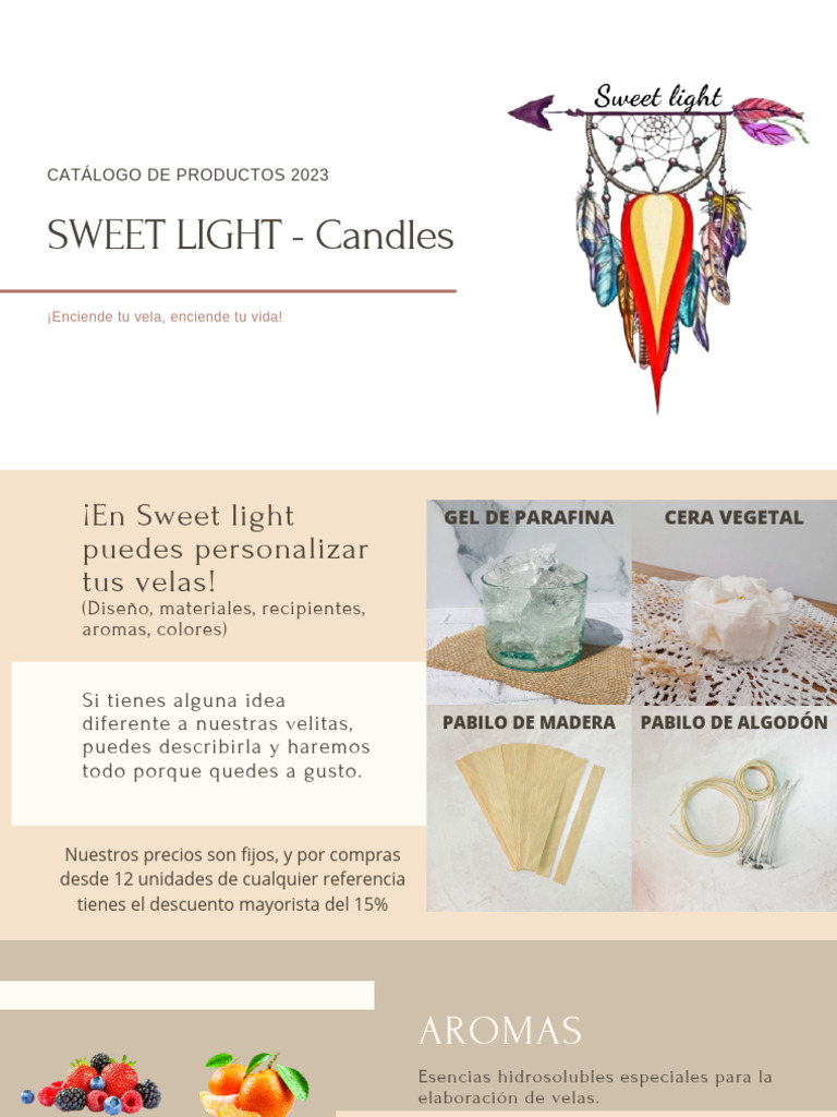 SWEET LIGHT - Candles | PDF | Vela | Combustión