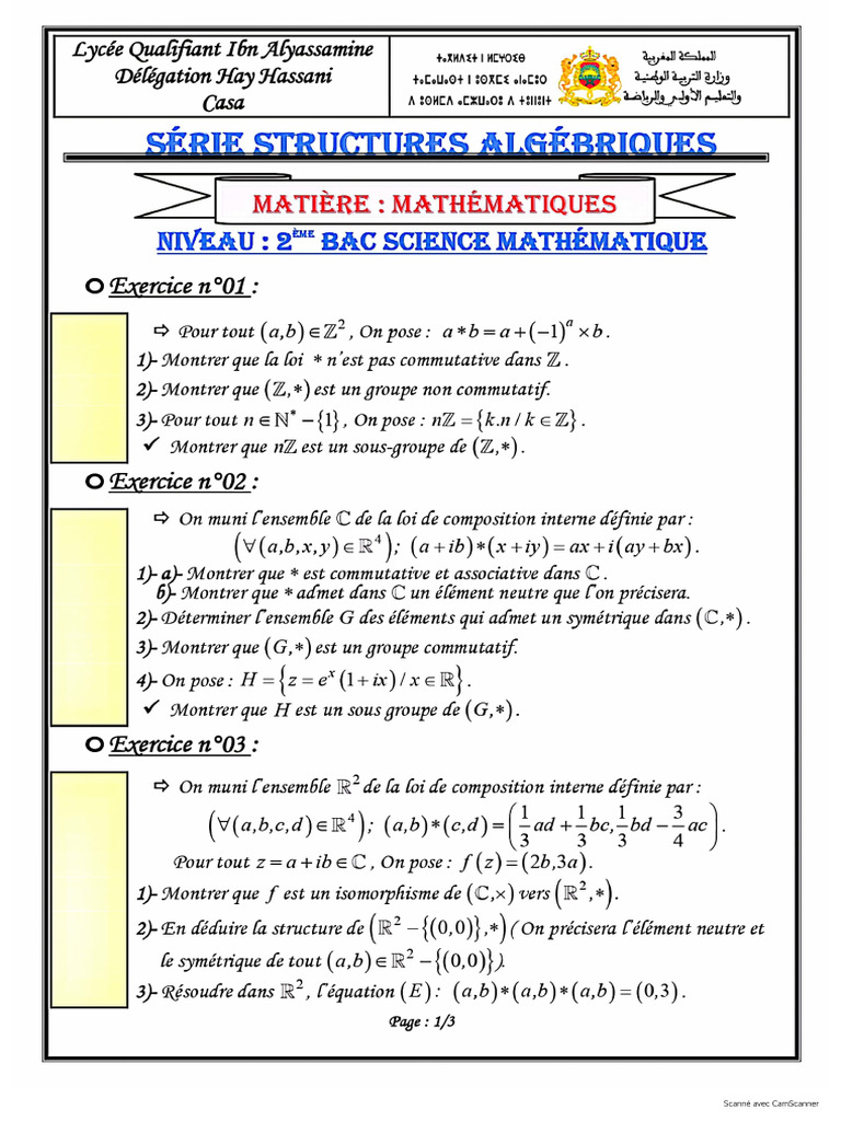 Structure Algébrique | PDF