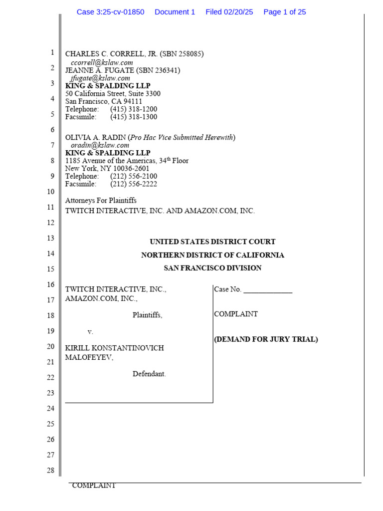 Twitch vs. Malofeyev Arbitration Dispute | PDF | Terms Of Service ...