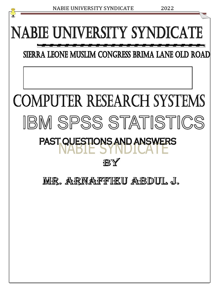 SPSS Question Paper Insights | PDF | Level Of Measurement | Statistics