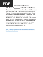 Student Weather Forecast Script | PDF