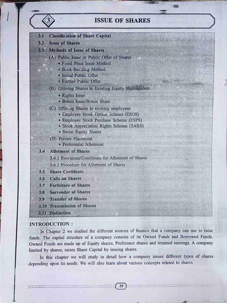 Issue of Shares Basics (Law) | PDF | Securities (Finance) | Stocks
