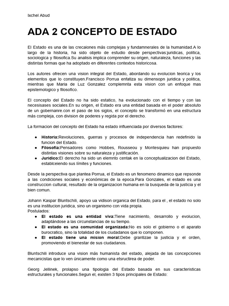 Concepto y Evolución del Estado | PDF | Estado (política) | Educación ...