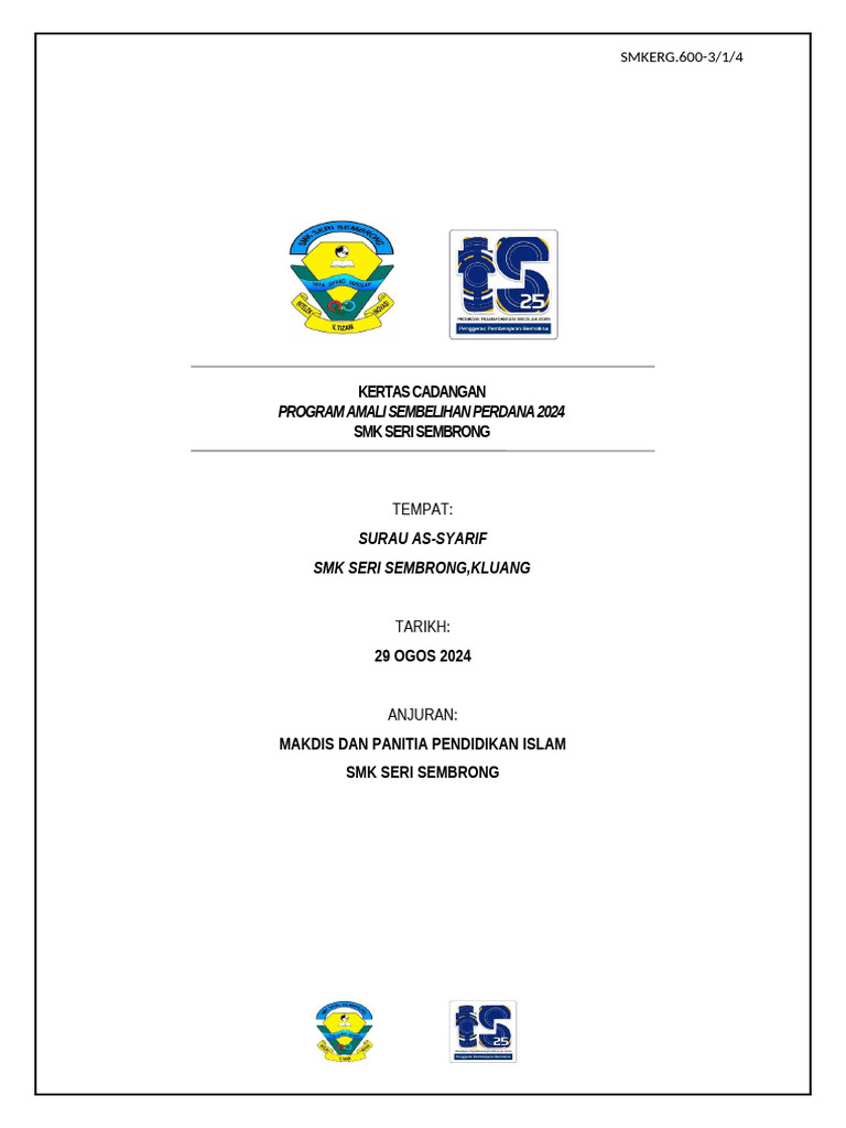 Kertas Kerja Program Sembelihan | PDF