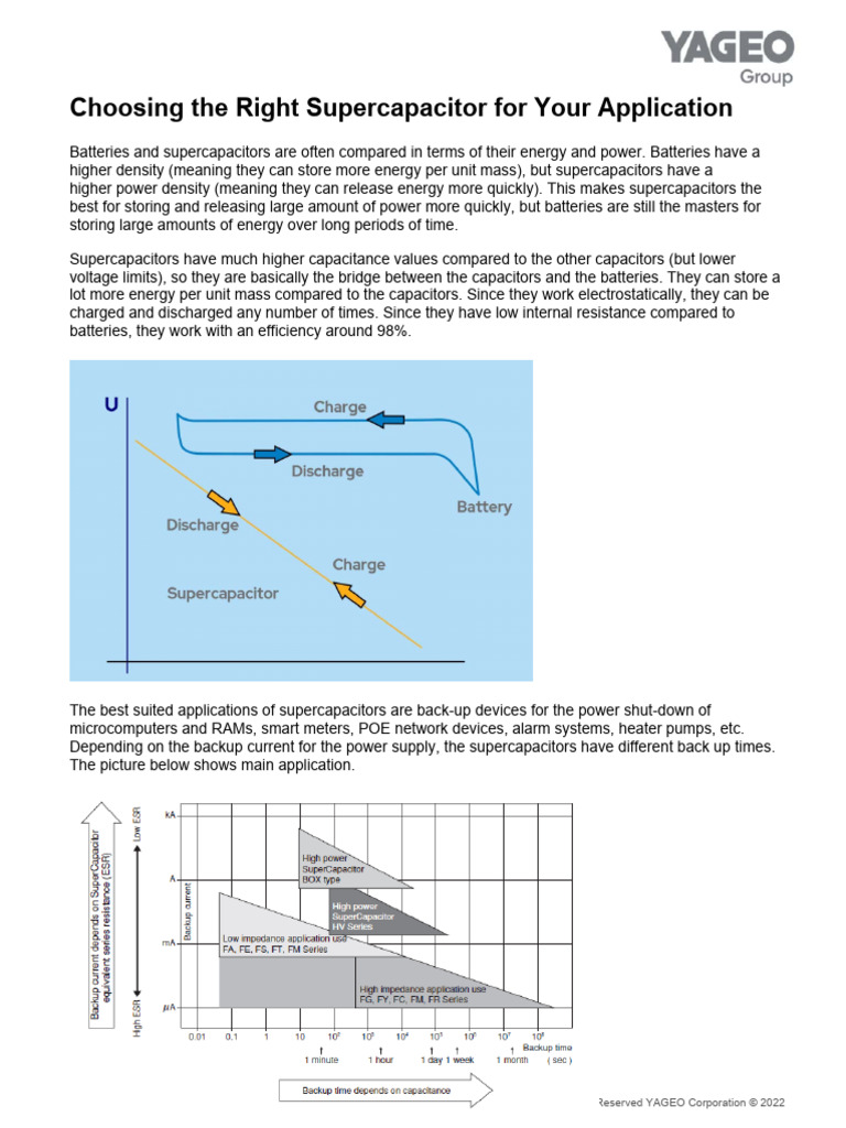 Supercapacitor Selection Guide | PDF | Capacitor | Capacitance