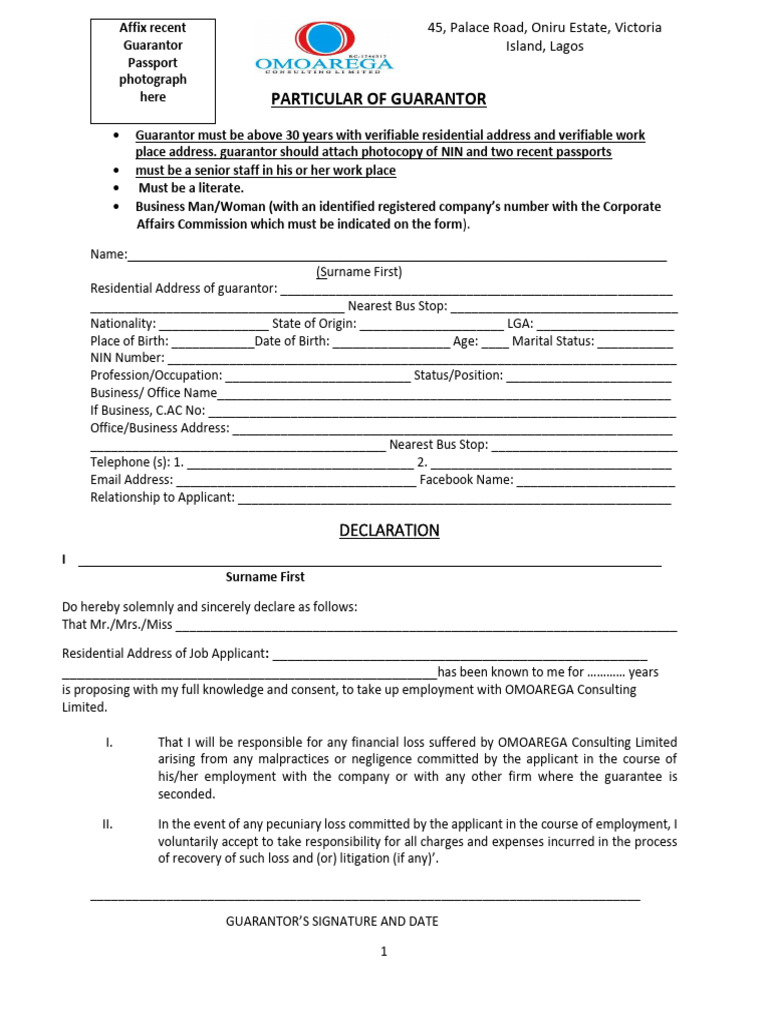 Guarantor 1 | PDF | Private Law