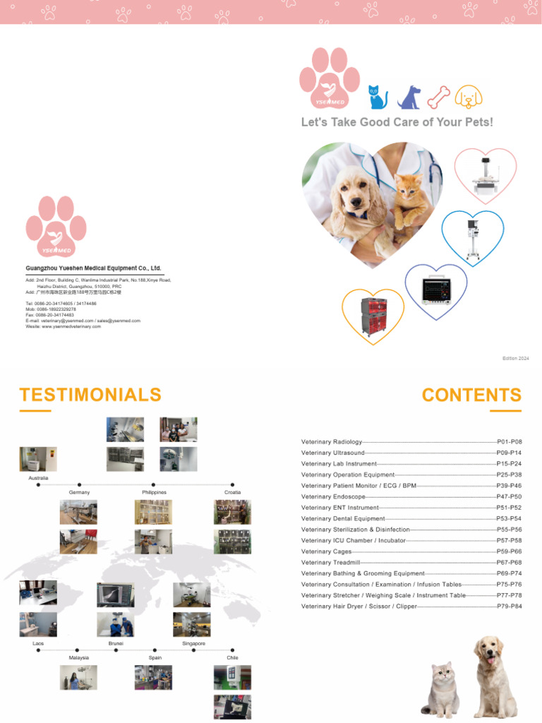 Ysenmed Veterinary Equipment Overview | PDF | Ct Scan | X Ray