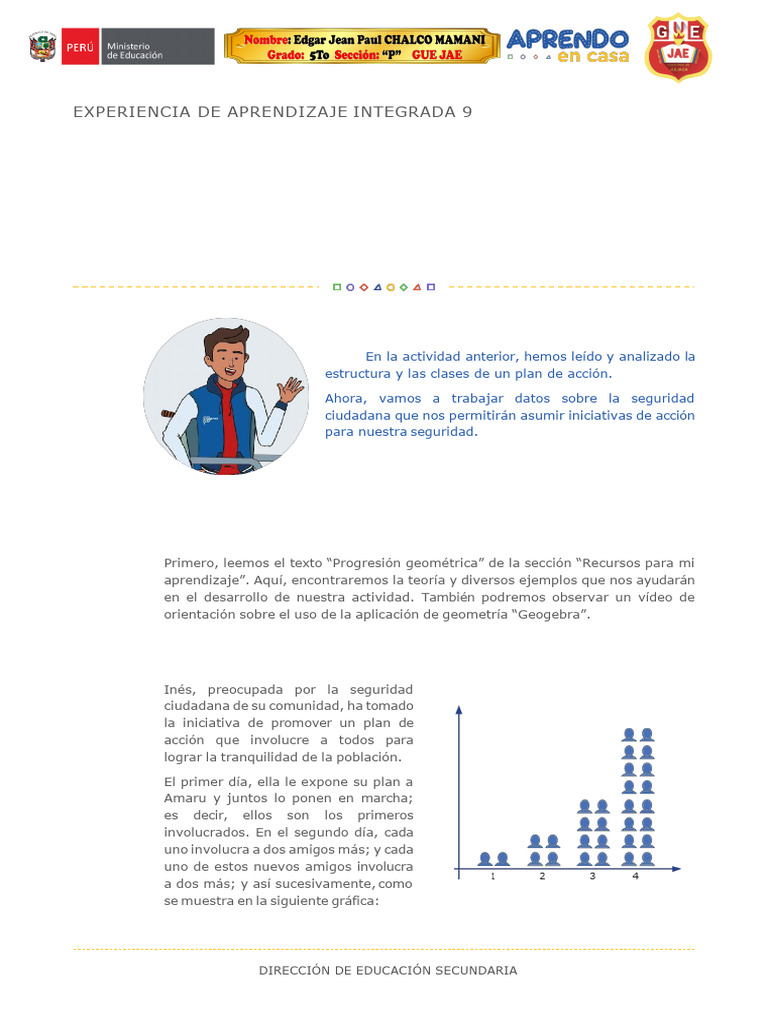 Exp9 Ebr Secundaria 5 Exploramosyaprendemos Actividad07 | PDF | Aprendizaje | Cognición