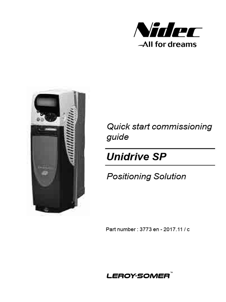 Unidrive SP Positioning Guide | PDF | Parameter (Computer Programming) | Electrical Engineering