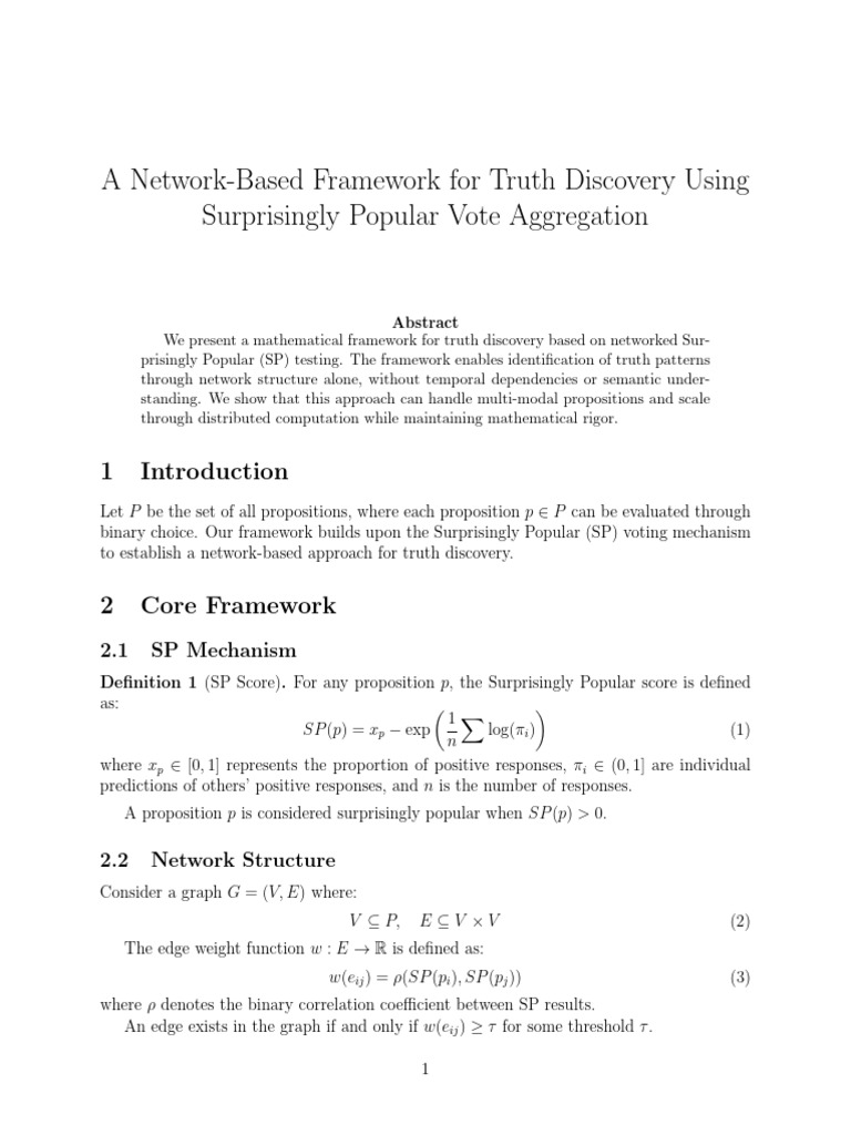 A Network Based Framework for Truth Discovery Using Surprisingly ...