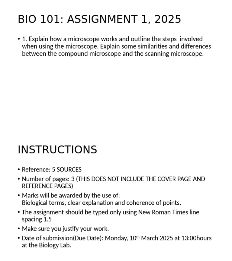 Bio 101 2025 | PDF