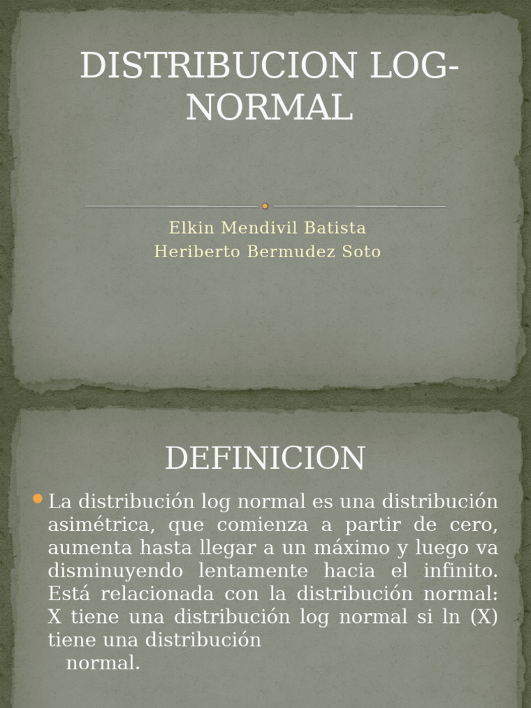Distribución Log-Normal: Definición y Ejemplos | PDF