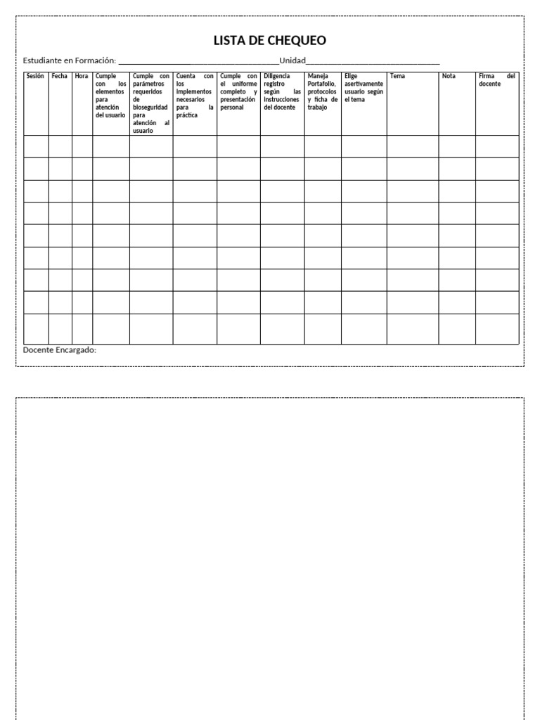 Lista de Chequeo | PDF