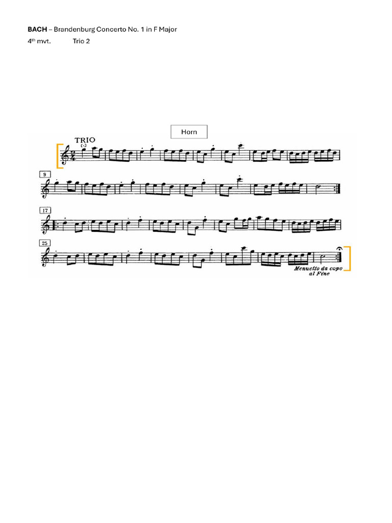 Horn Orchestra Excerpts 1 | PDF