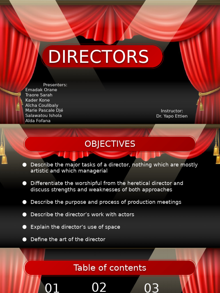Presntation Chapter 9 Directors | PDF | Mentorship | Theatre
