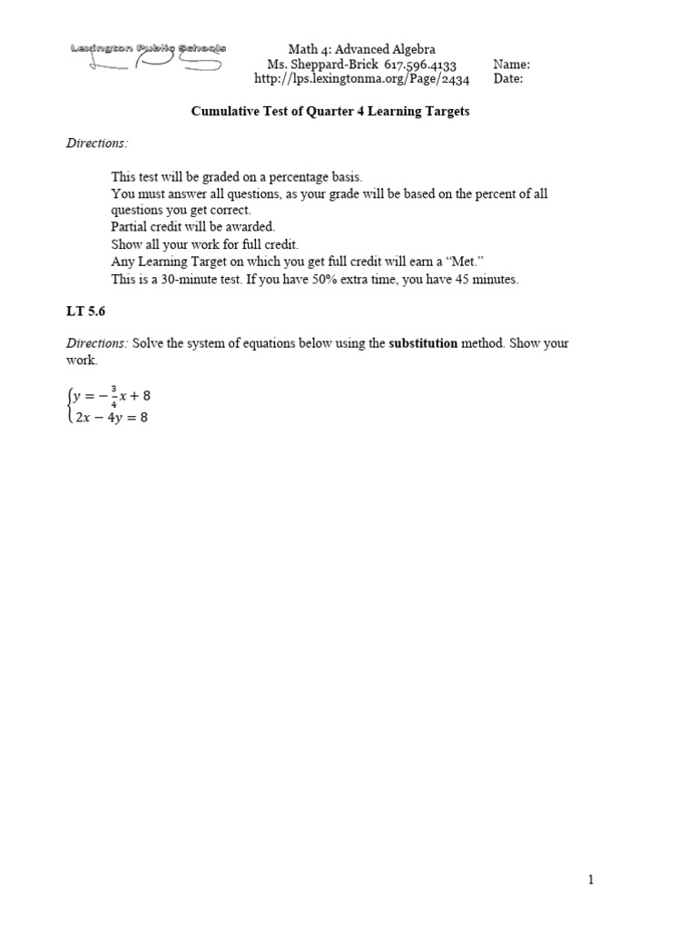 math4-cp2-finalexam2018 | PDF | Matrix (Mathematics) | Equations