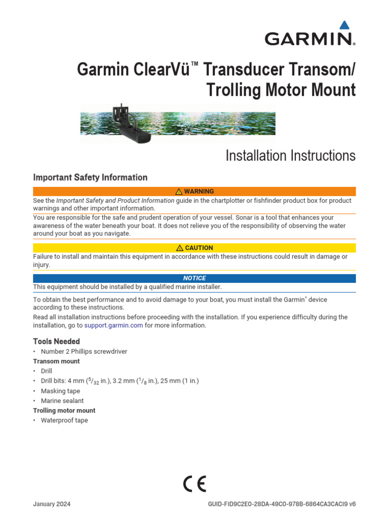 Trolling_Transom_Transducer_GT22-52_Install_EN | PDF | Screw ...