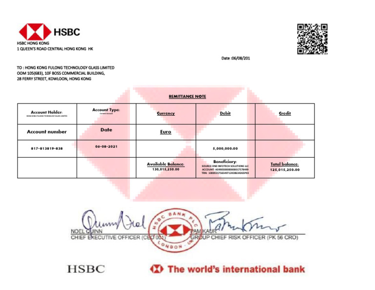 Debit Note HSBC | PDF