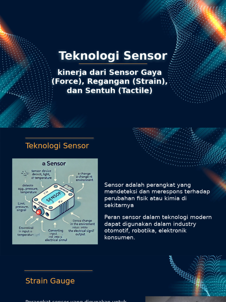 Teknologi Sensor: Gaya, Regangan, Sentuh | PDF