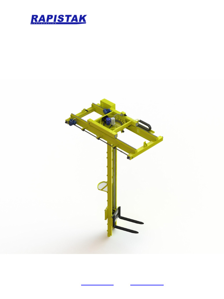 Rapistak Manual Stacker Crane Installation-Rev3 | PDF | Crane (Machine ...