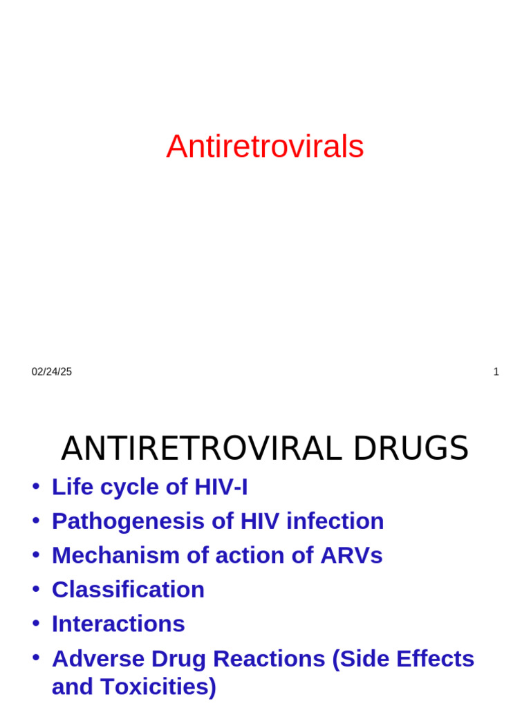 Classification of Antiretroviral Drugs | PDF | Hiv | Virus