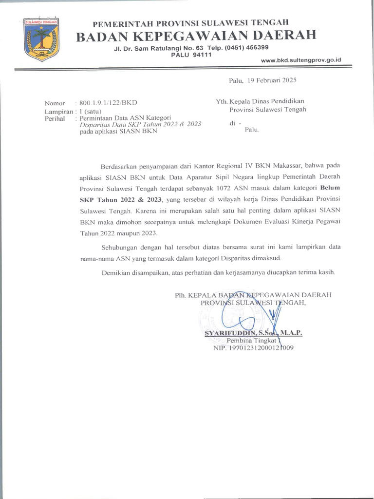 Permintaan Data Asn | PDF