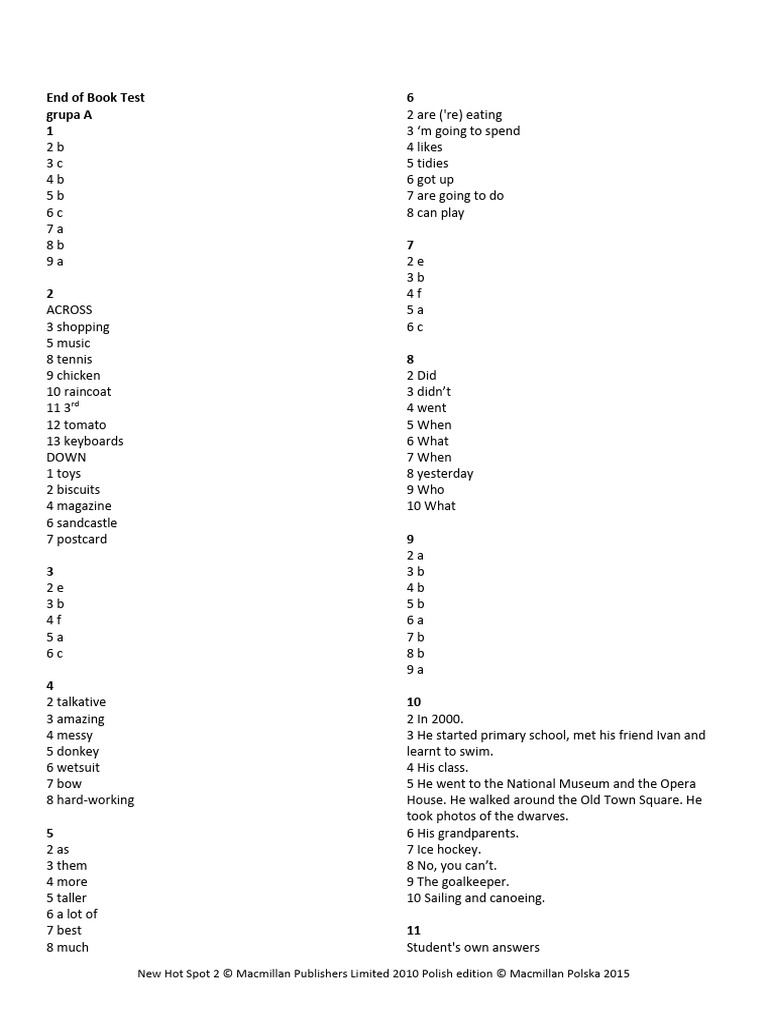 New_Hot_Spot_klasa5_End_of_Book_Tests_A_and_B_answer_key_and ...