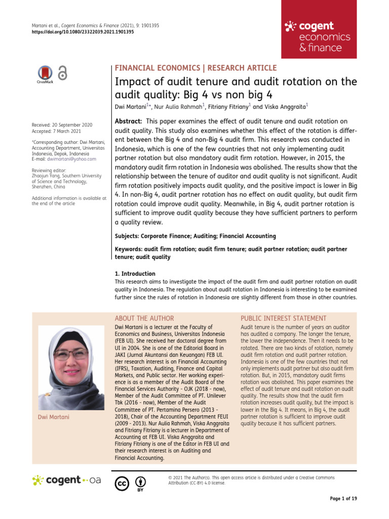 Impact_of_audit_tenure_and_aud | PDF | Audit | Financial Services