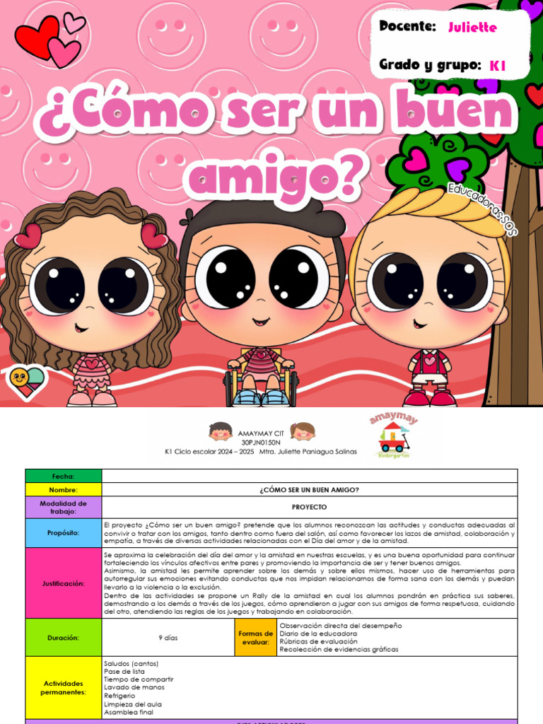 Proyecto: Cómo Ser un Buen Amigo | PDF | Las emociones | Amor